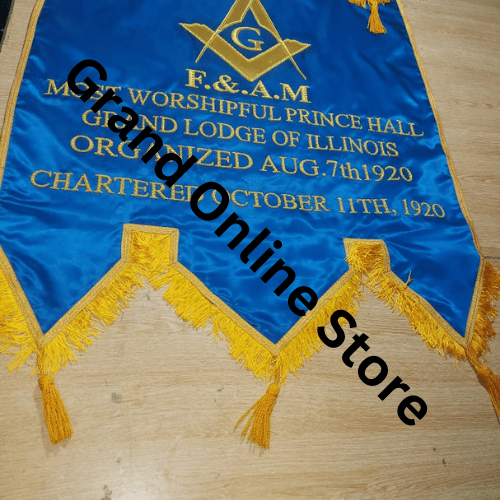 East Gate Masonic Lodge Banners With Bullion Wire High Quality Hand ...