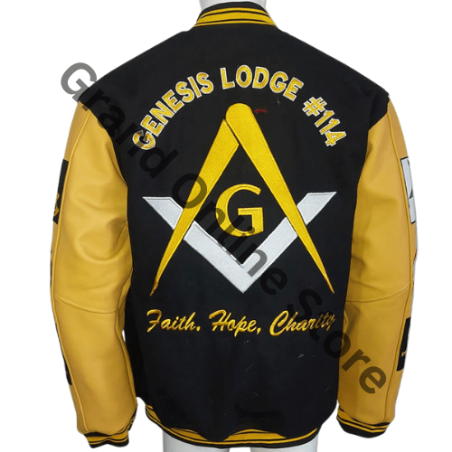 Masonic Varsity Jacket lodge wear Best Quality Embroidered Baseball ...